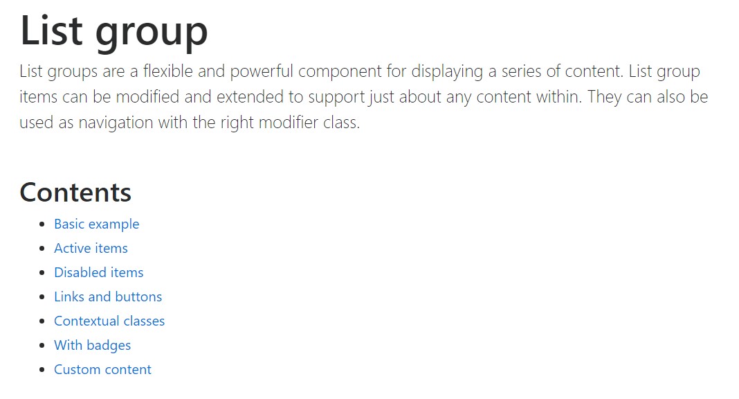  Bootstrap List Example 